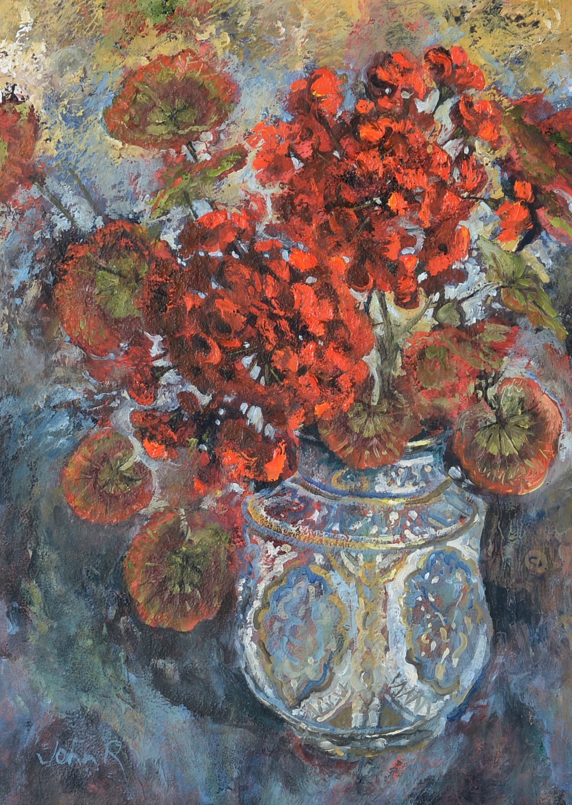 British School, 20th Century | Still Life with Geraniums (20th Century) | MutualArt