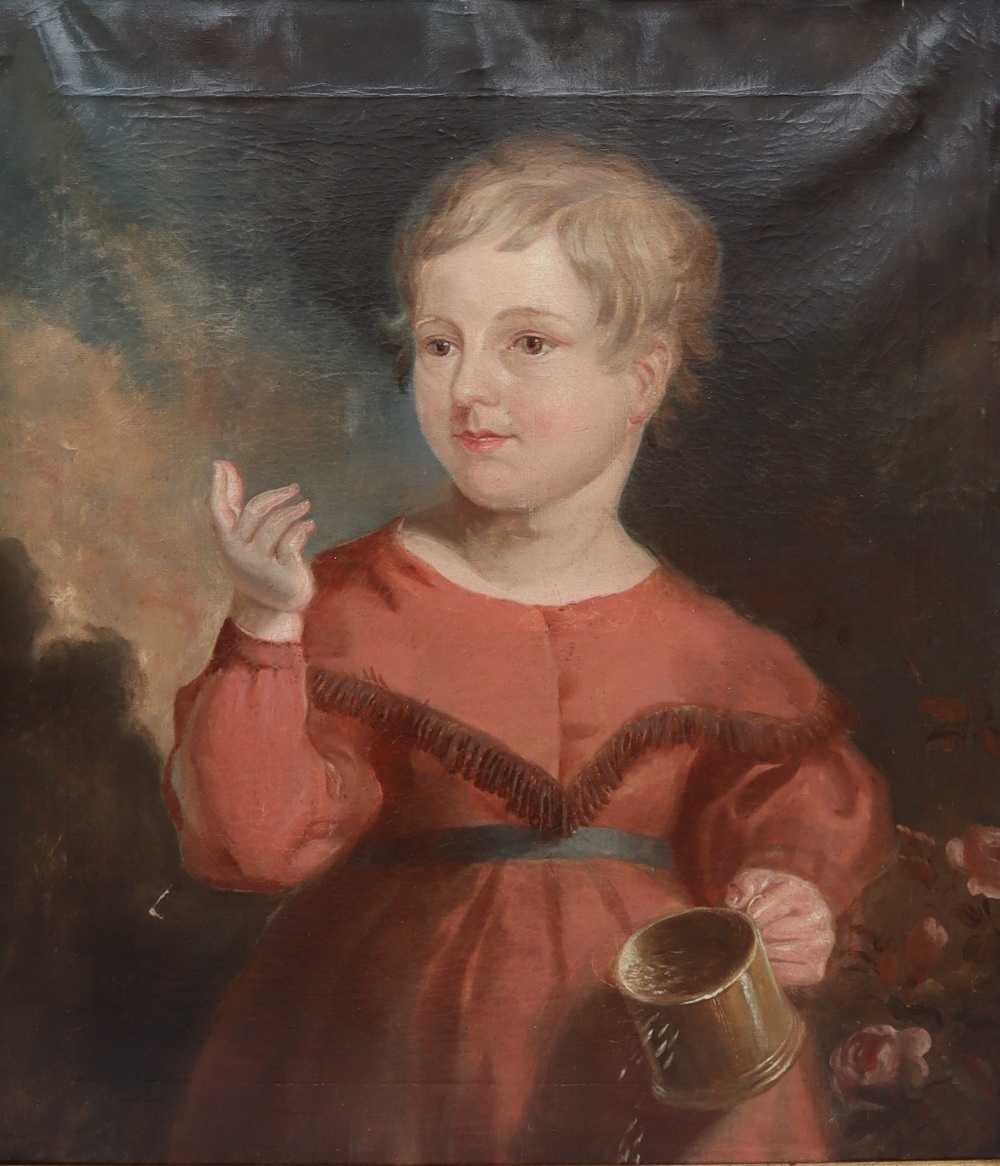British School, 19th Century | Head and shoulders portrait of a young ...