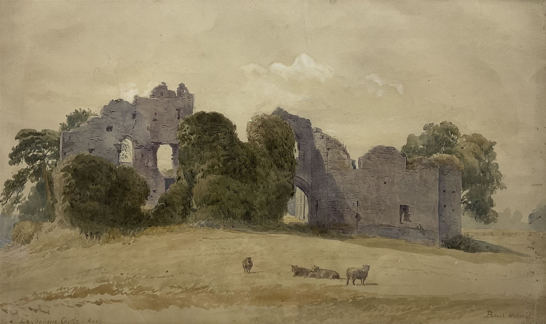 Basil Holmes | Leybourne Castle - Kent (1883) | MutualArt