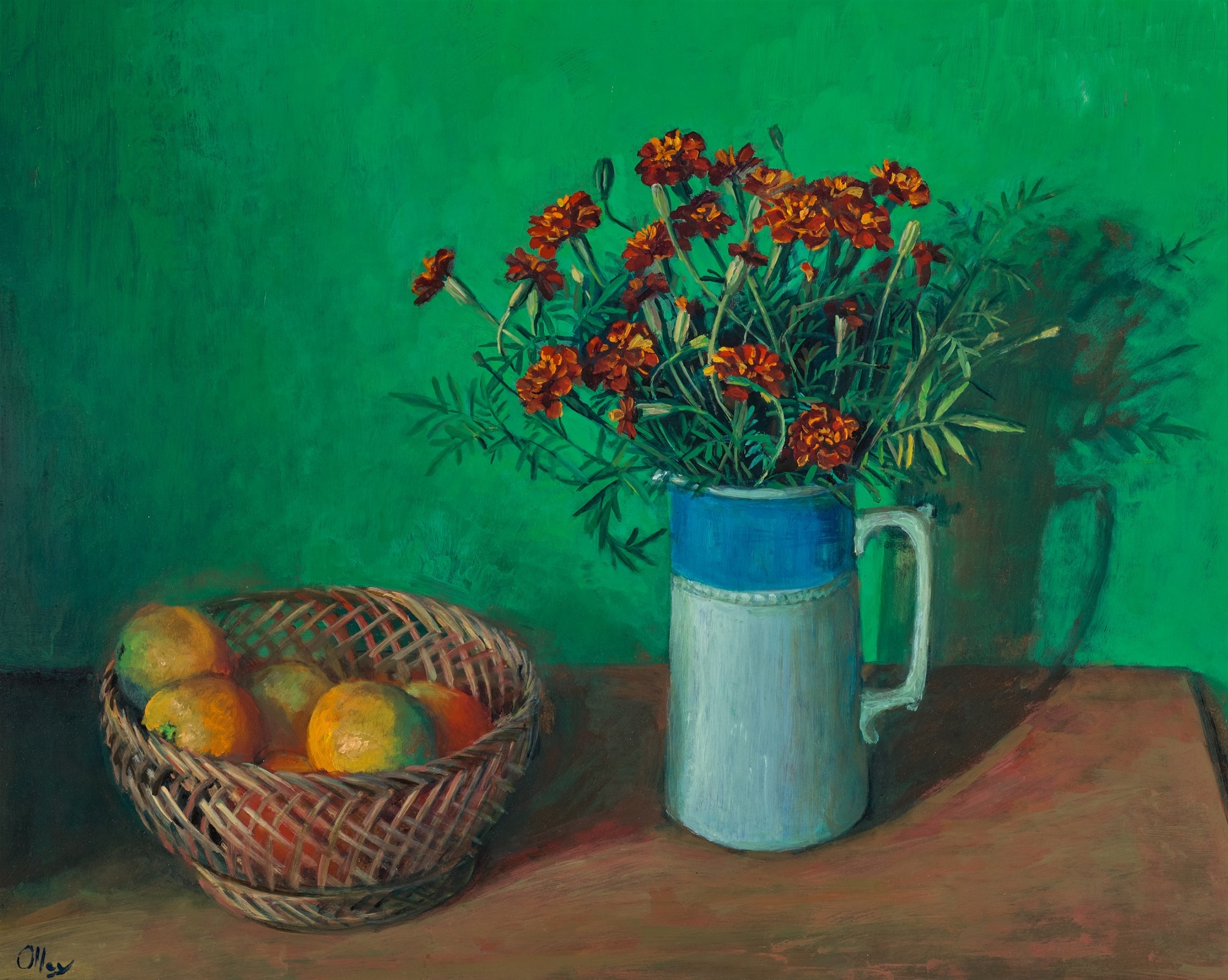 Margaret Olley | Flannel and Wild Flowers in a White Vase (1973 ...