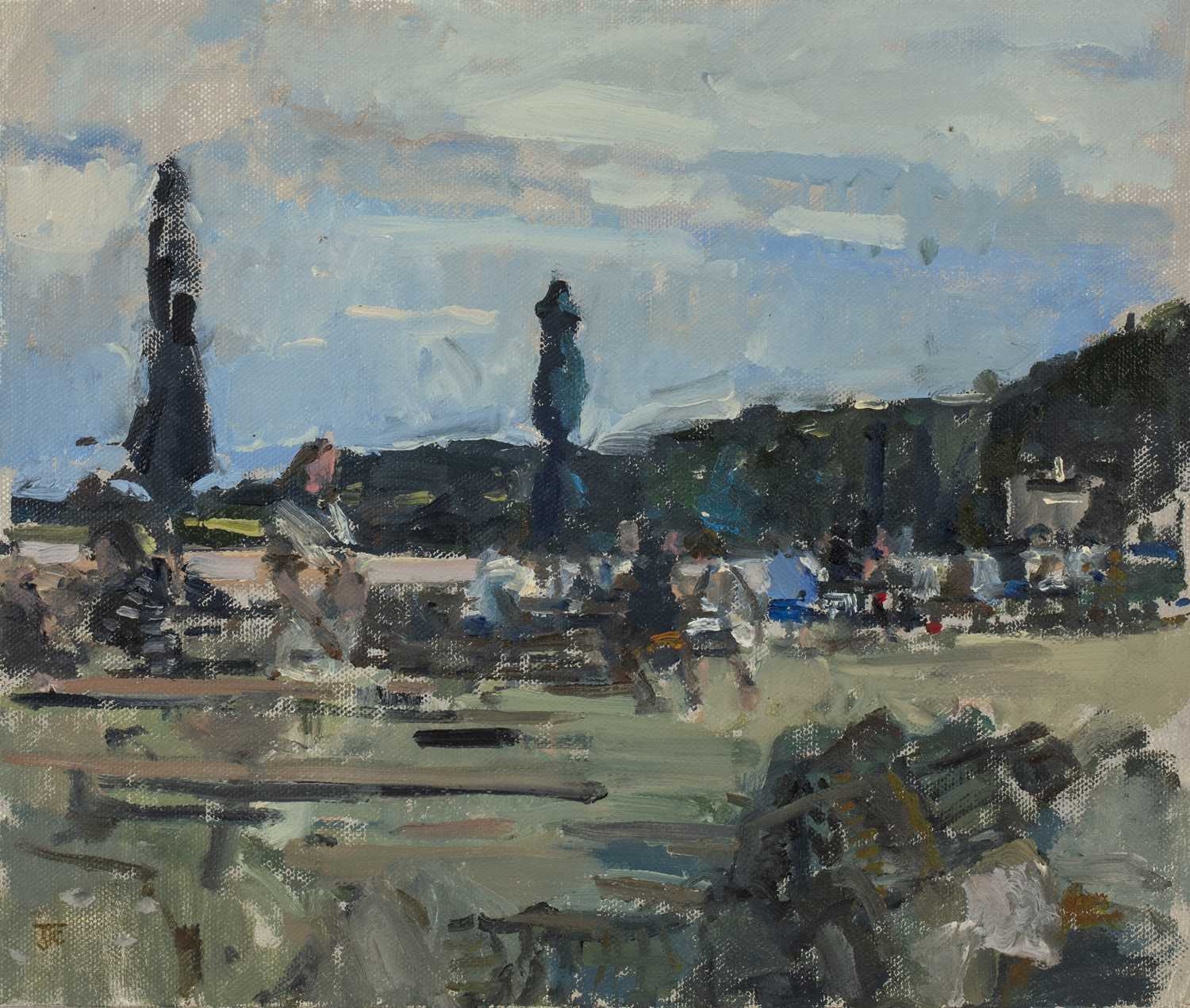 Thomas Coates | Landscape with figures picnicking | MutualArt