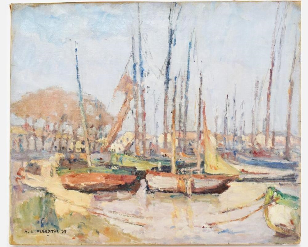 André Albertin | Bateaux de pêche au port | MutualArt