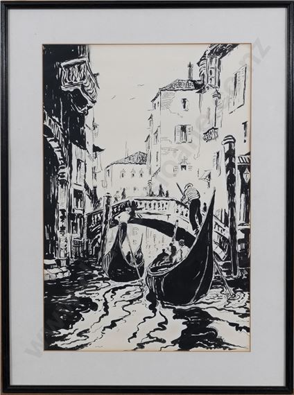 F Brenner | Two Gondola Scenes | MutualArt