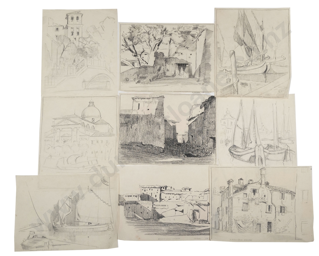 John Weeks | Nine Various Sketchbook Studies | MutualArt