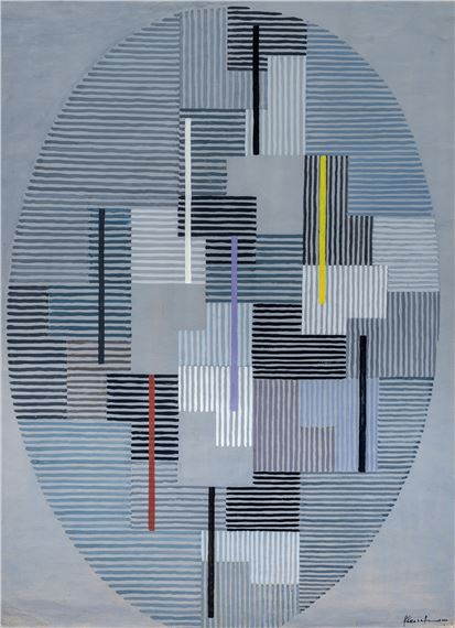 Adolf Richard Fleischmann | Composition in grey (1950) | MutualArt