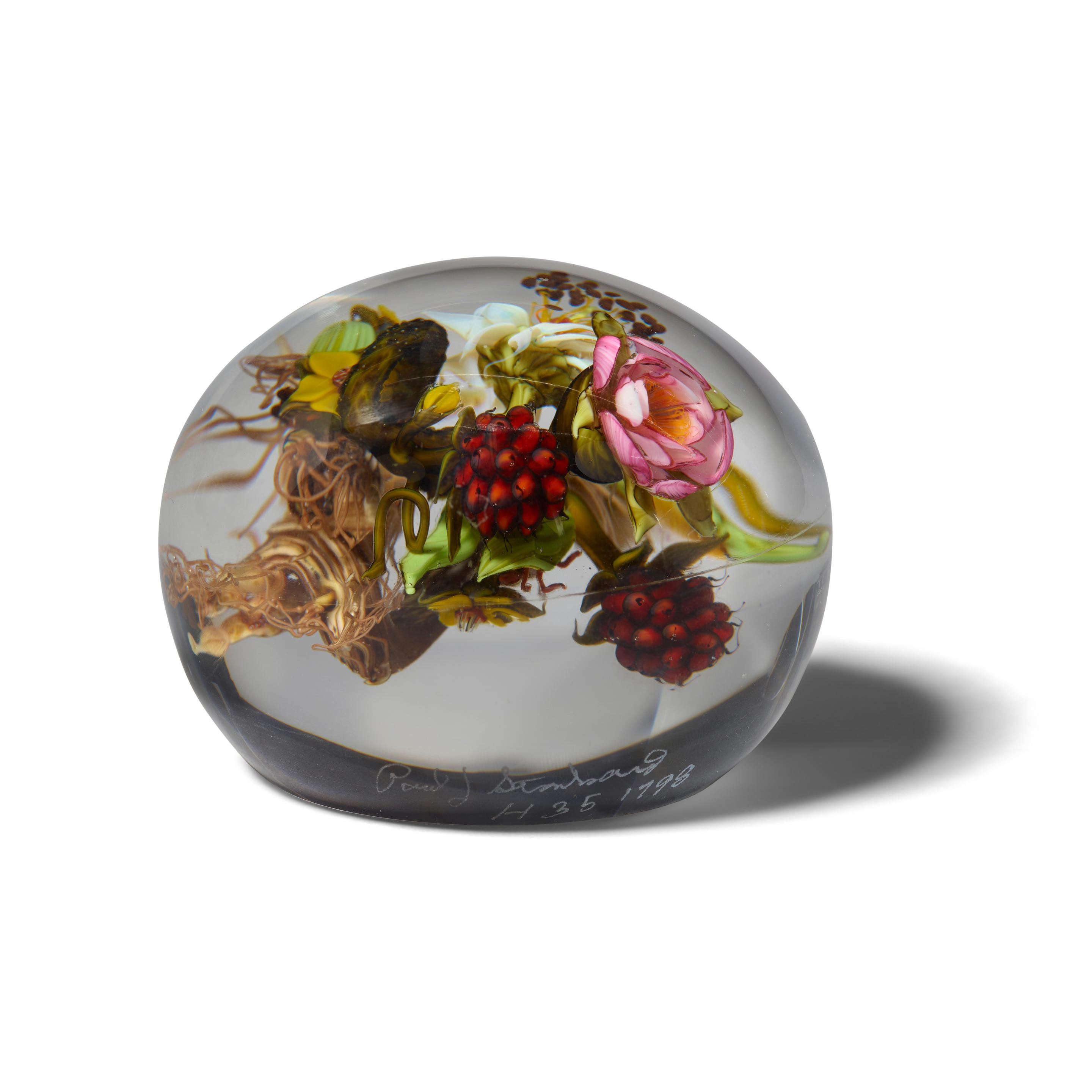 Paul Stankard | Spherical Botanical Paperweight (1998) | MutualArt
