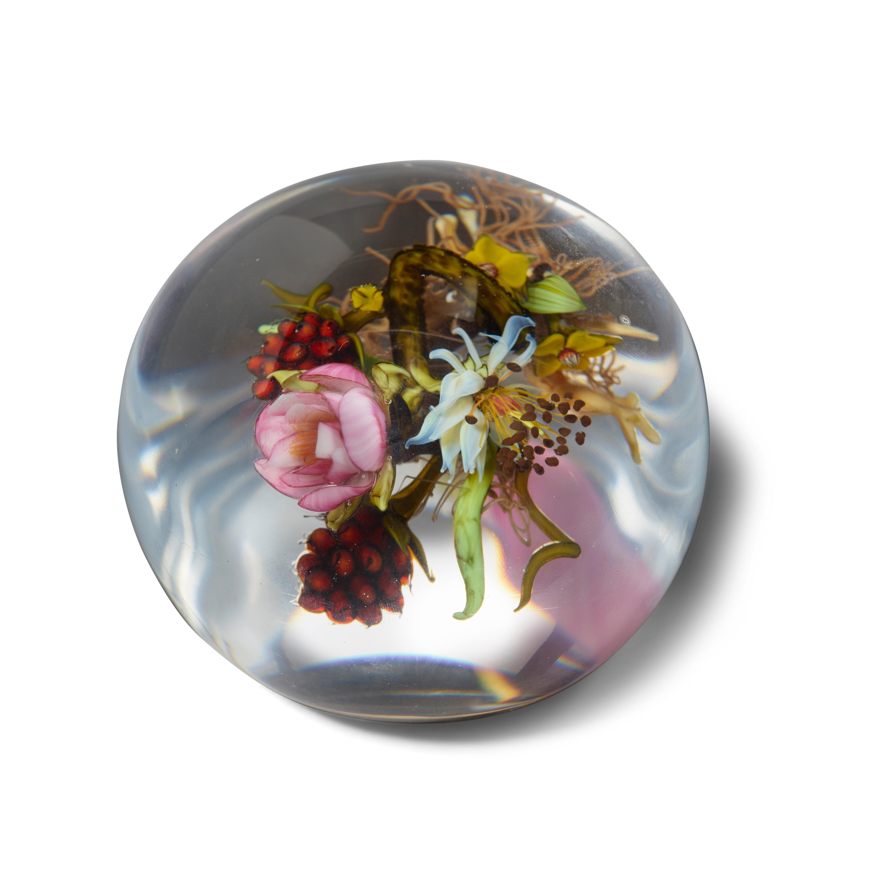 Paul Stankard | Spherical Botanical Paperweight (1998) | MutualArt