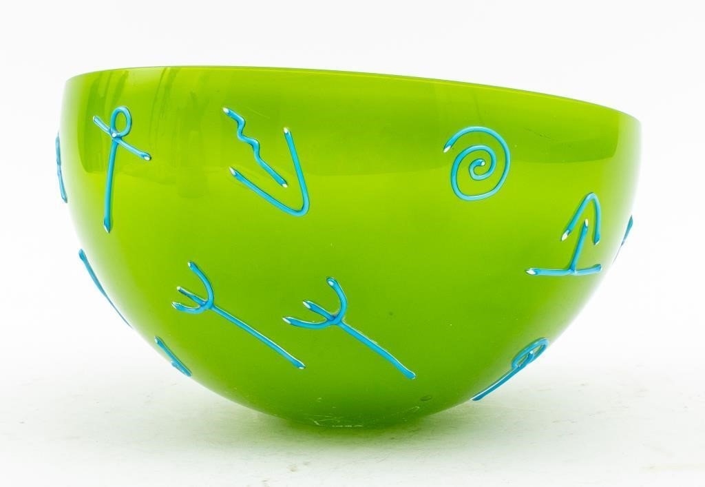 Molly Stone | Molly Stone Post-Modern Art Glass Bowl (1993) | MutualArt