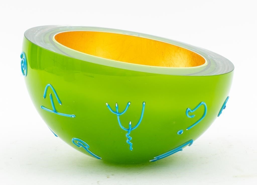 Molly Stone | Molly Stone Post-Modern Art Glass Bowl (1993) | MutualArt