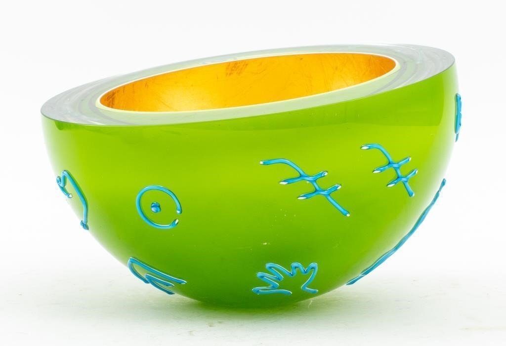 Molly Stone | Molly Stone Post-Modern Art Glass Bowl (1993) | MutualArt