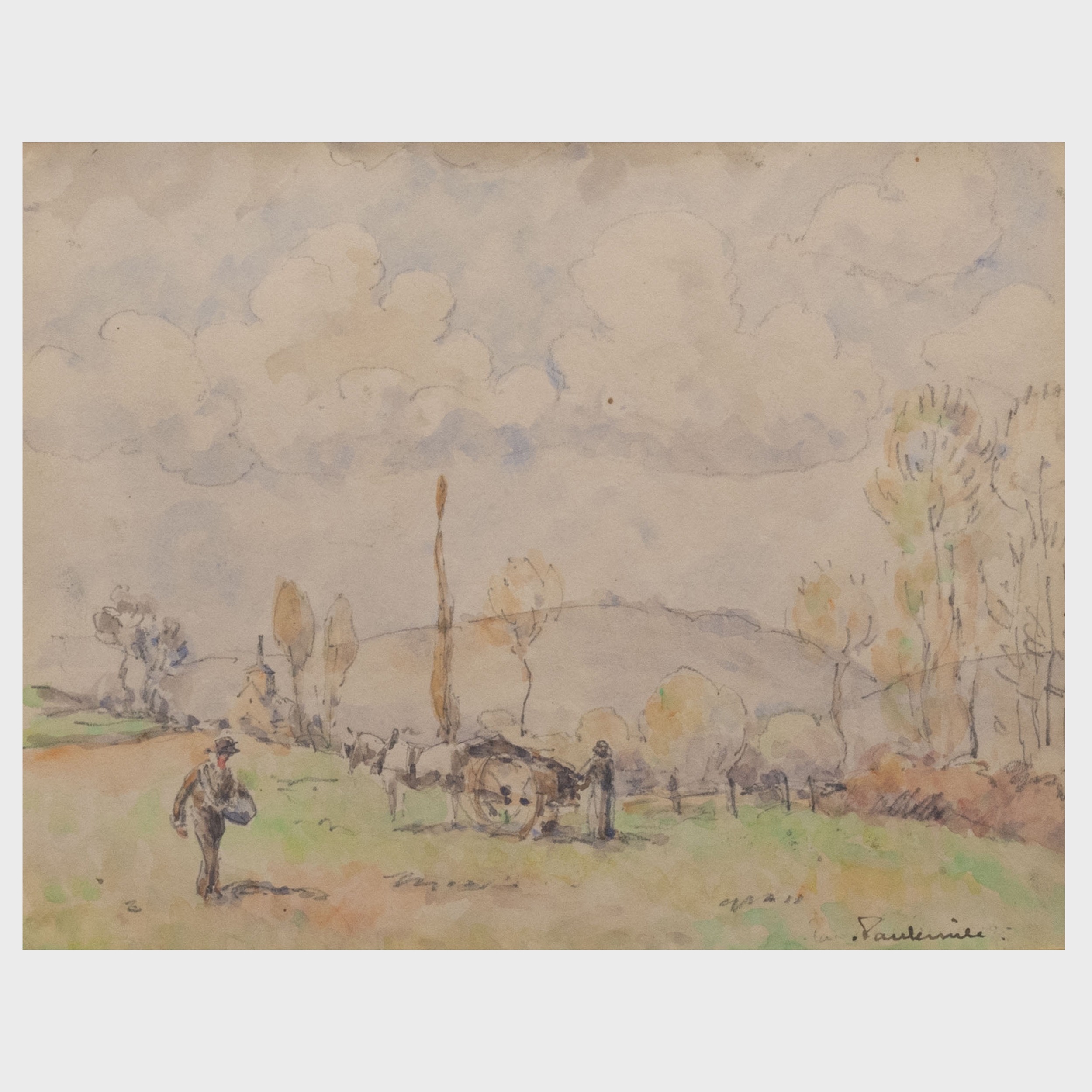 Paul Emile Pissarro | La Charrette | MutualArt