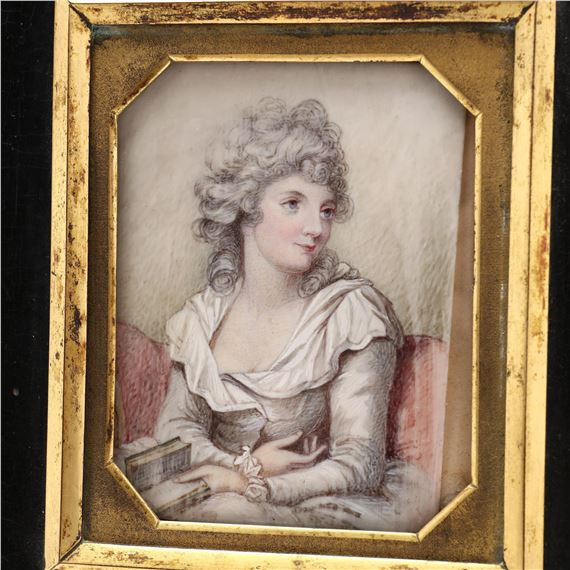 Joseph Francis Burrell | Portrait Miniature of a Lady (1808) | MutualArt