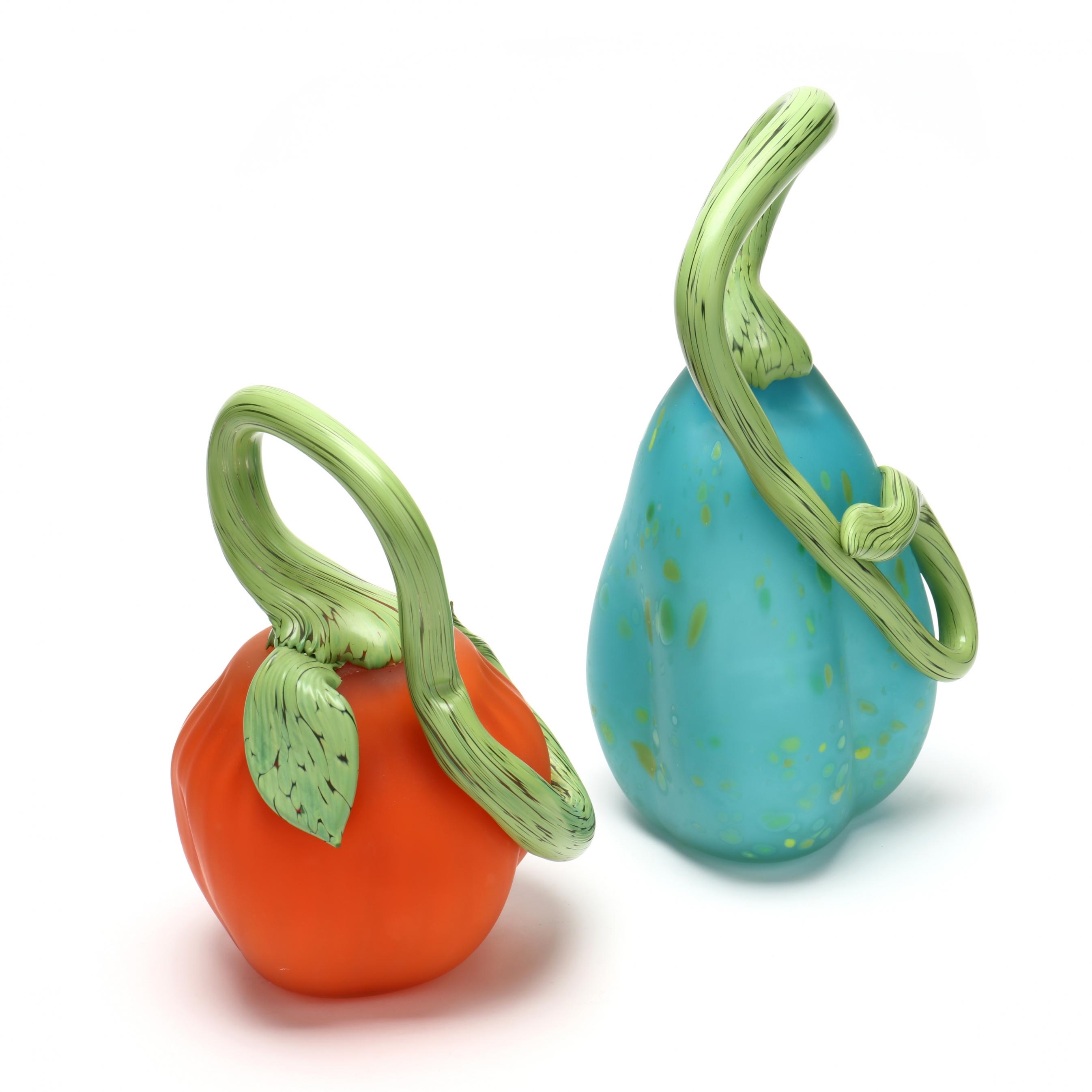 David Van Noppen | Two Art Glass Gourds | MutualArt