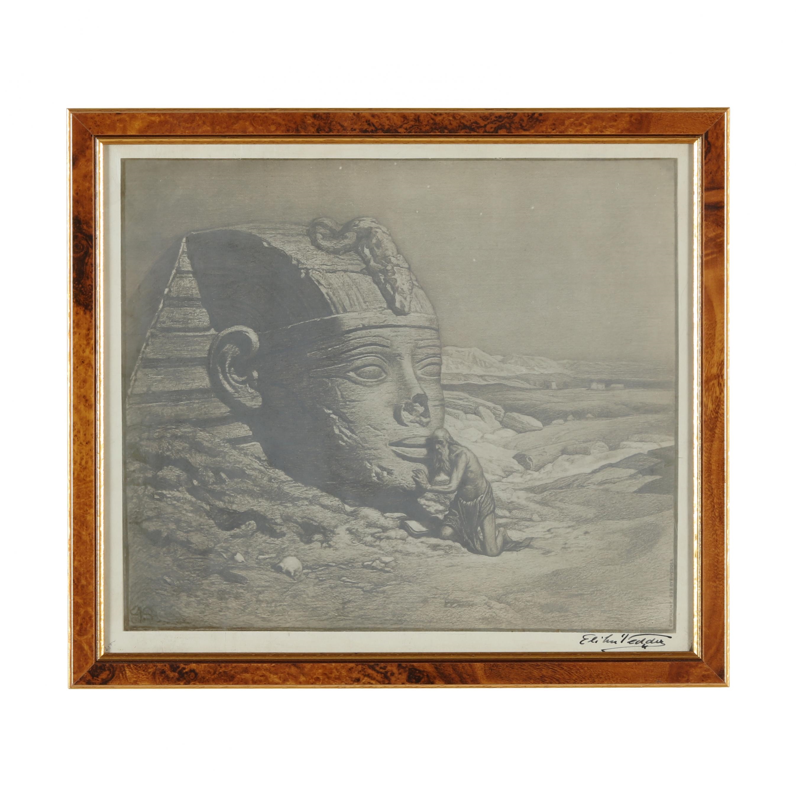 Elihu Vedder | Antique Photograph after The Questioner of the Sphinx ...