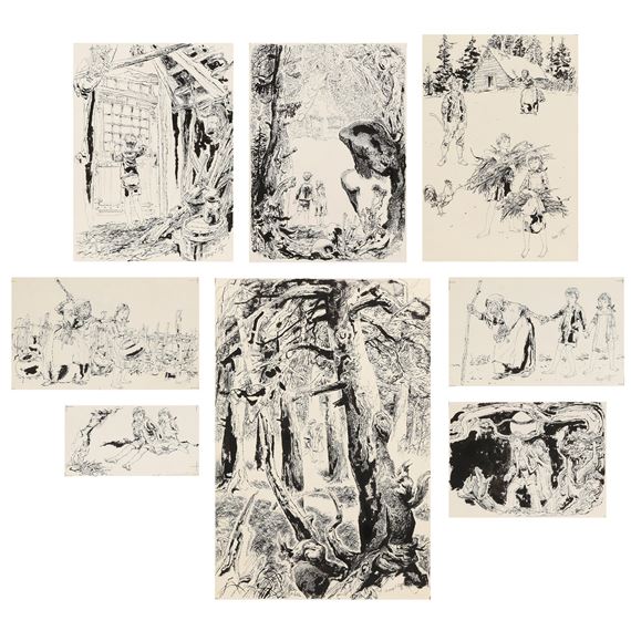 Henry Clarence Pitz | Seven Illustrations for Hansel and Gretel (1952 ...