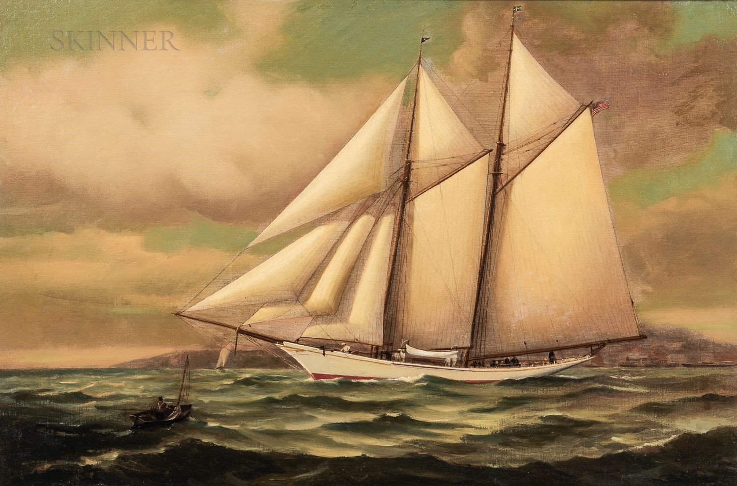 Anglo-American School, 19th Century | Sailing Ships (19th Century ...