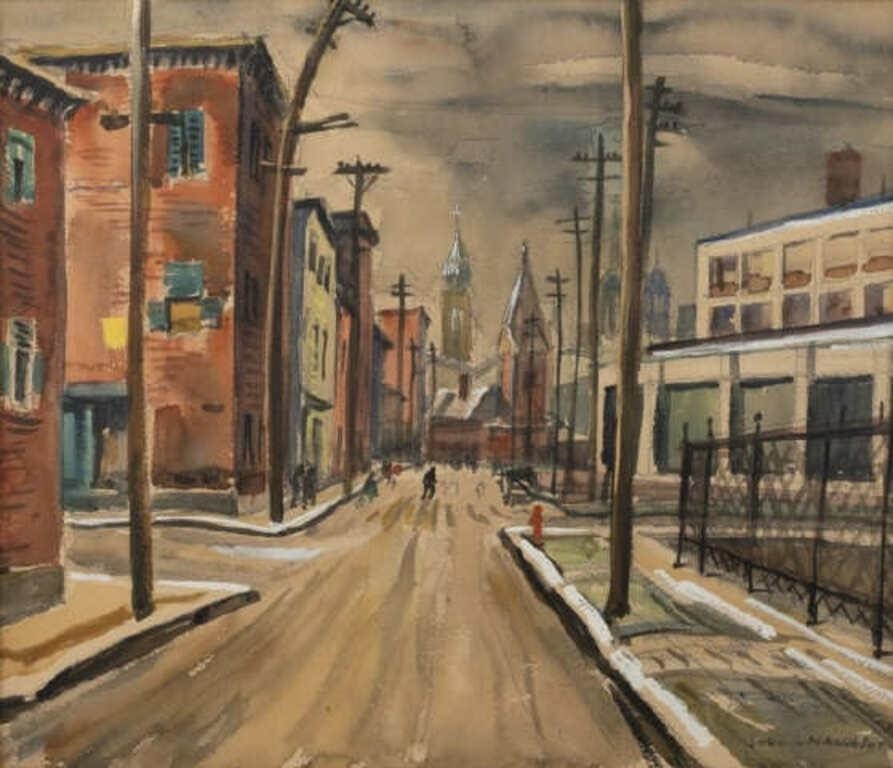 John Stanley Walsh | Workman street Montreal (1945) | MutualArt
