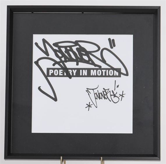 JonOne | Poetry in motion - Original signature in black felt pen ...