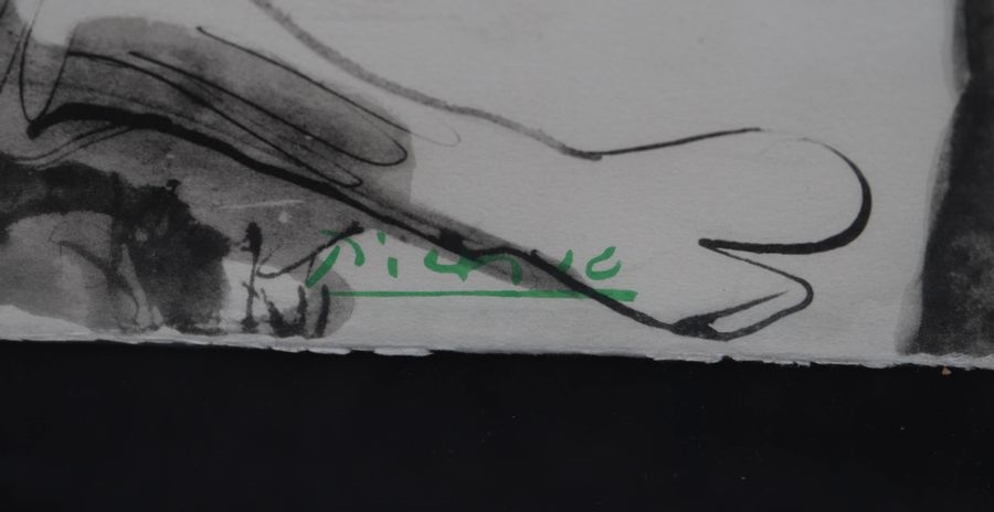 Pablo Picasso | Monochrome lithograph representing The man with sheep ...