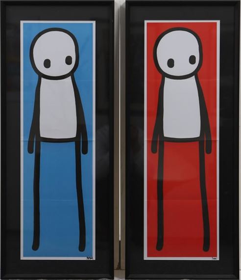 Stik | Red and blue stick figure | MutualArt