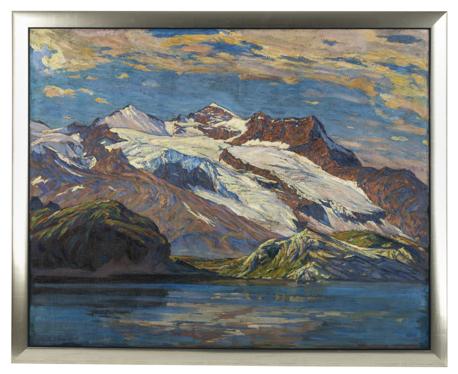 Carl Friedrich Felber | Mountain landscape with lake (1919) | MutualArt