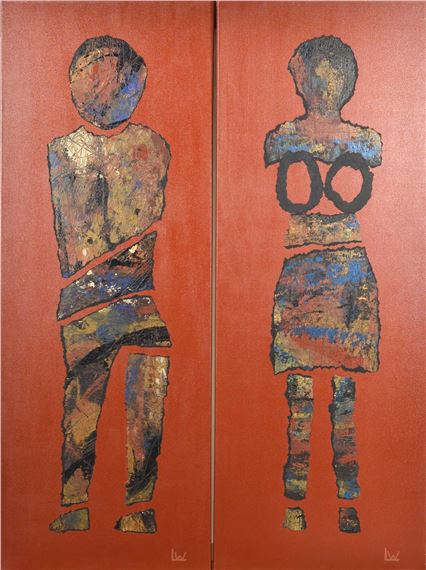 Lucille Weber | Terracota Man and Woman - Dyptique | MutualArt