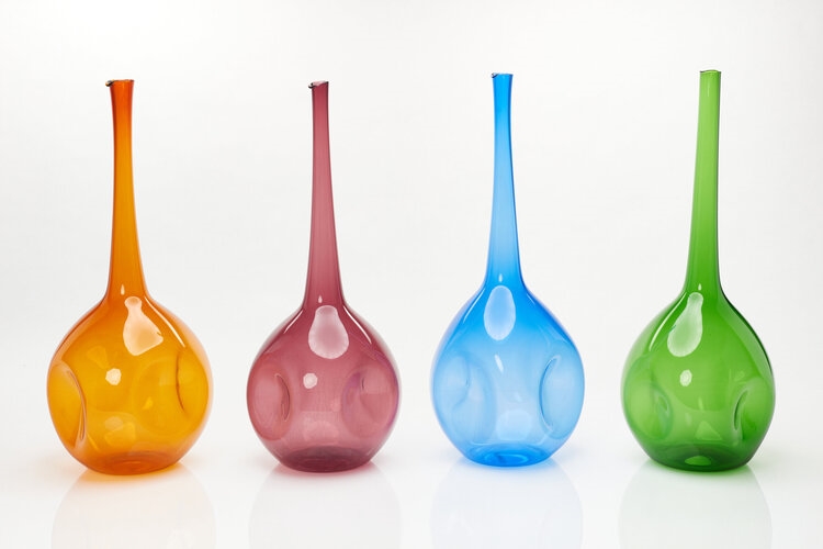 Zeller | Set of four large 'Dimple' vases, 1960s (1960s) | MutualArt