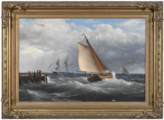 George Robert Bonfield | American Ship off the Coast of Holland (1885 ...