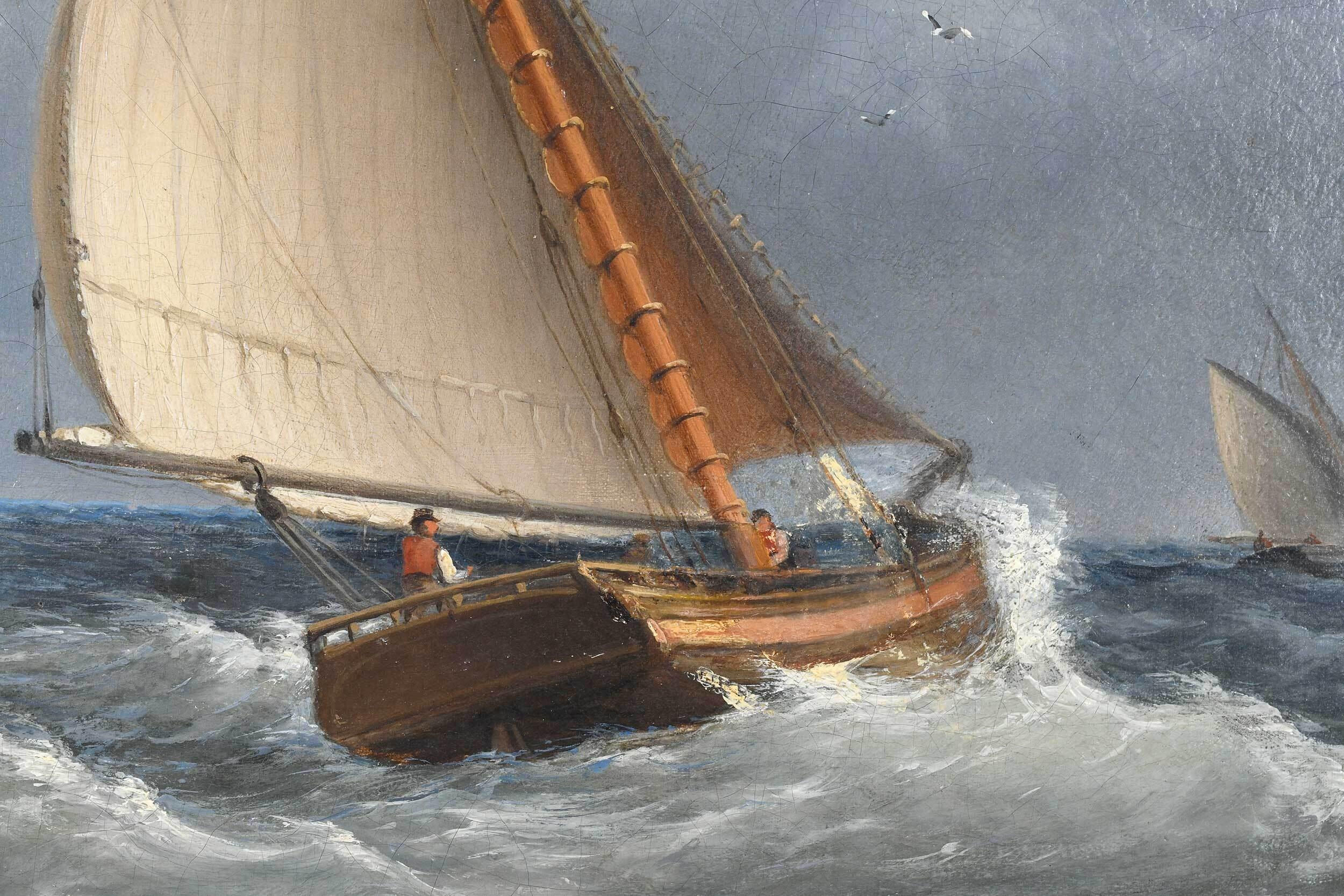 George Robert Bonfield | American Ship off the Coast of Holland (1885 ...