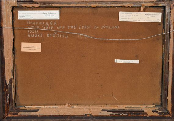 George Robert Bonfield | American Ship off the Coast of Holland (1885 ...