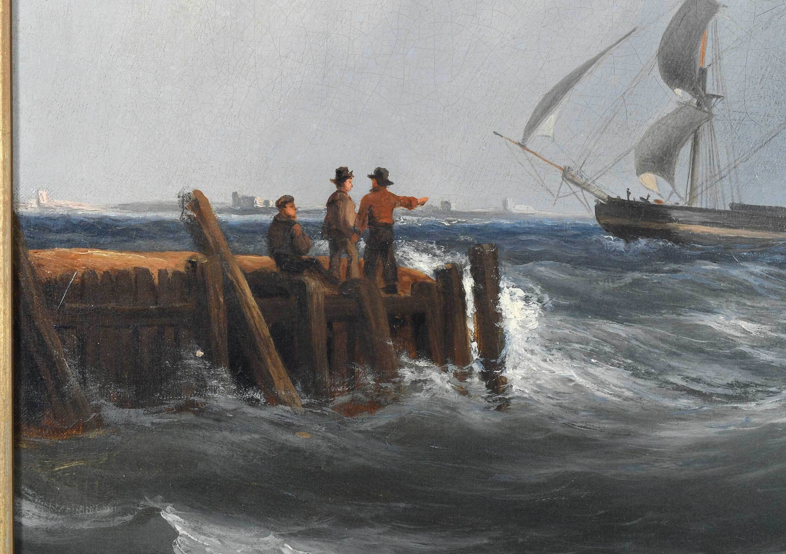 George Robert Bonfield | American Ship off the Coast of Holland (1885 ...