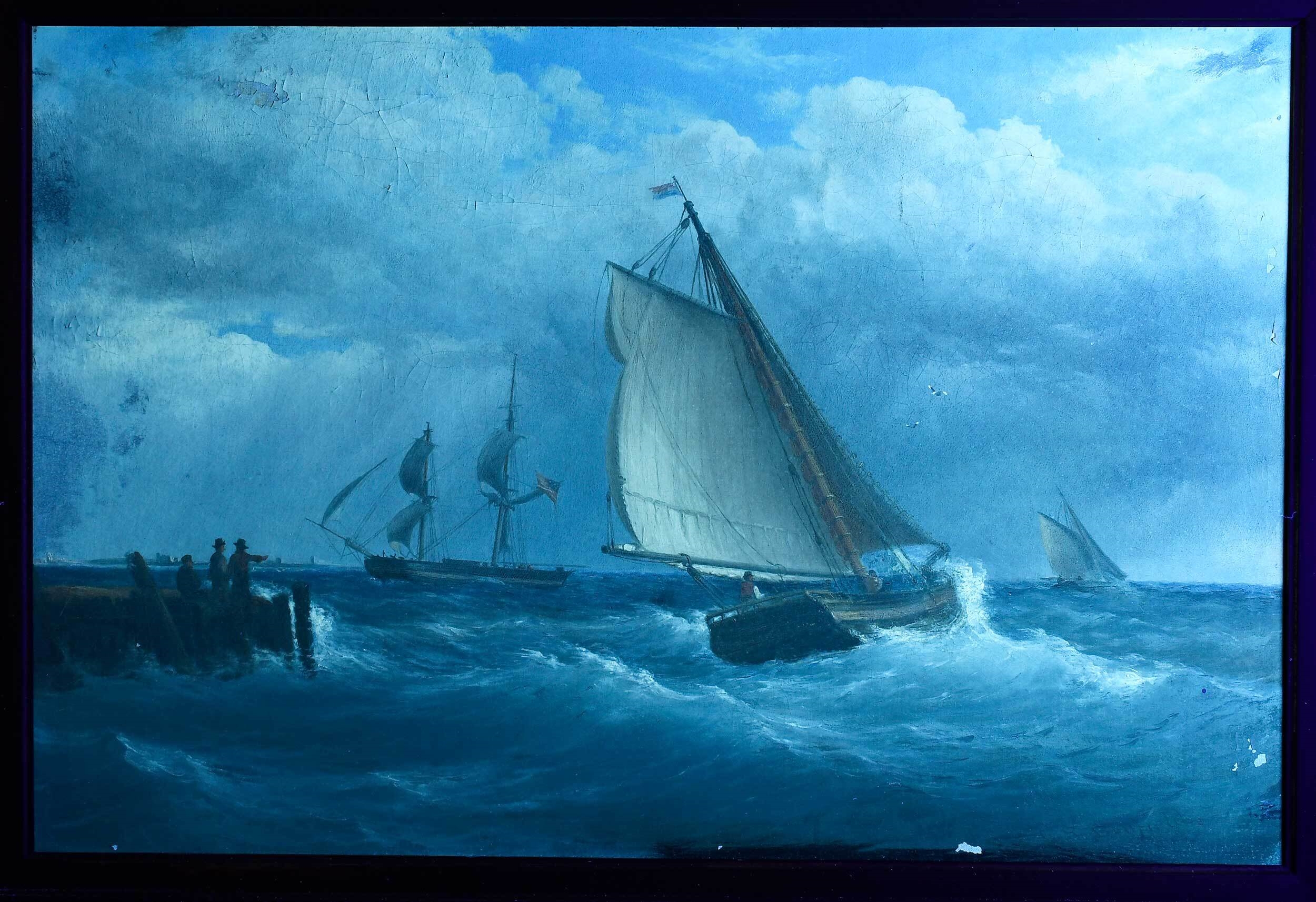 George Robert Bonfield | American Ship off the Coast of Holland (1885 ...