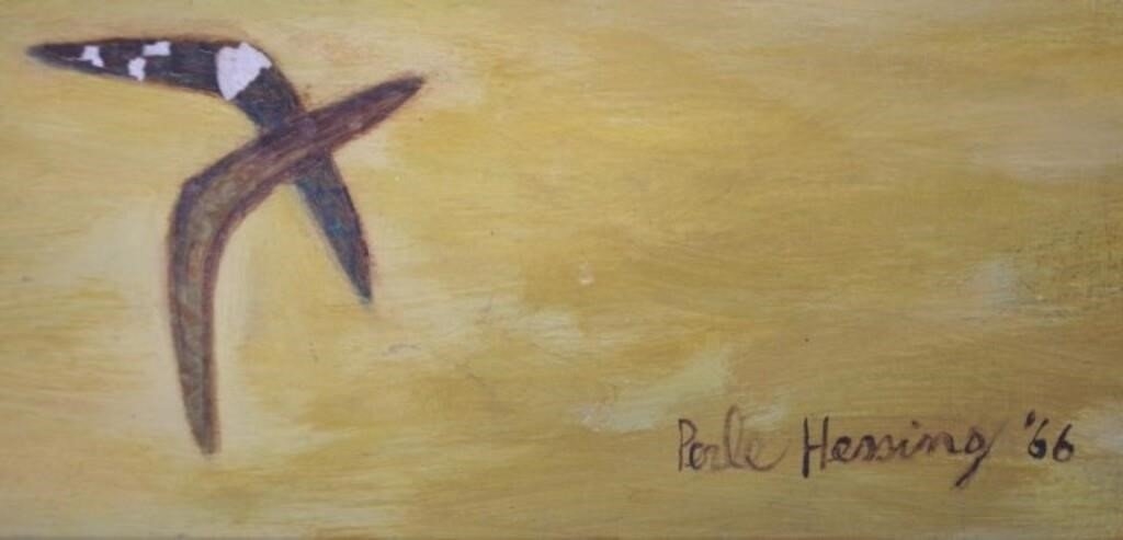 Perle Hessing | Figures at the Lagoon (1966) | MutualArt