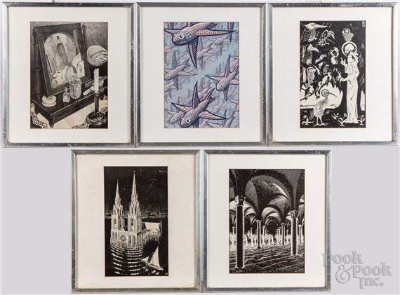 Maurits Cornelis Escher | Still life with Mirror, The Drowned Cathedral ...