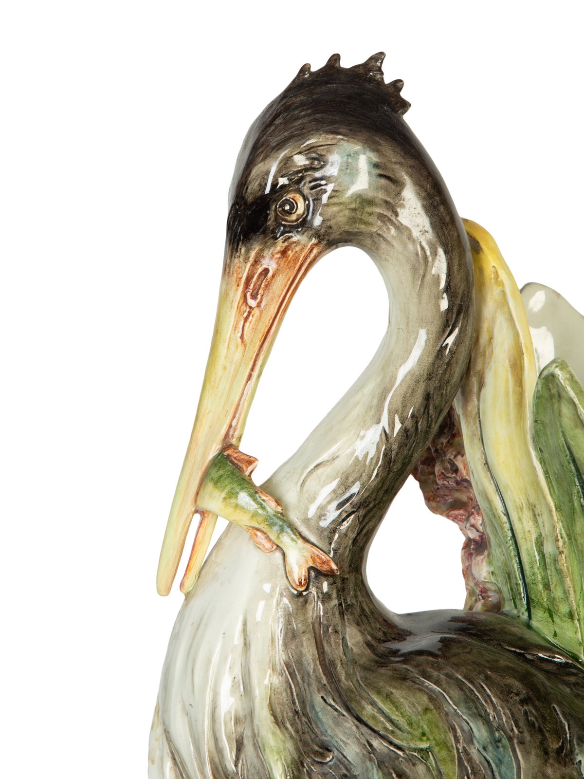 Joseph Holdcroft | A Continental Majolica Pelican Umbrella Stand ...