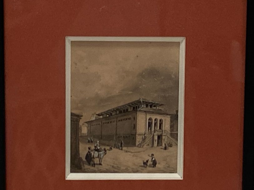 Jacques Alphonse Testard | 18..) Set of three watercolors and gouache ...