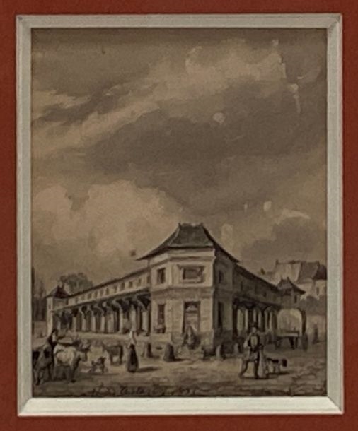 Jacques Alphonse Testard | 18..) Set of three watercolors and gouache ...