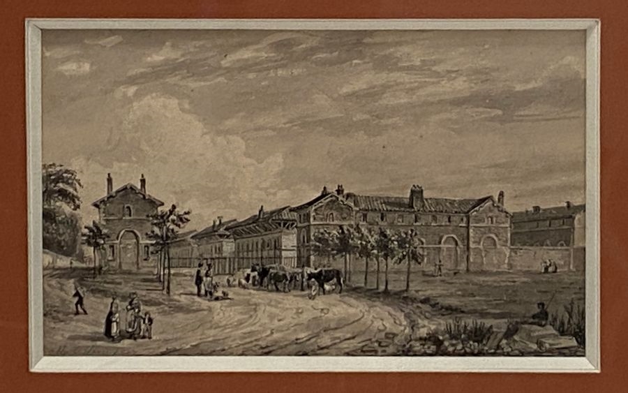 Jacques Alphonse Testard | 18..) Set of three watercolors and gouache ...