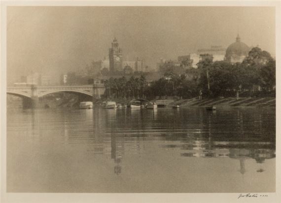 John B. Eaton | THE YARRA AND PRINCESS BRIDGE | MutualArt
