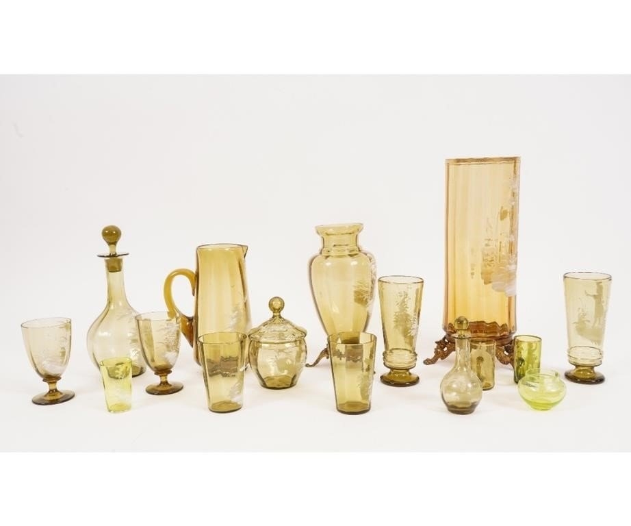 Mary Gregory | Sixteen pieces of Mary Gregory glassware, late (Late 19 ...