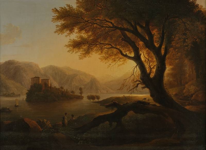 Frédéric Frégevize | Rhônetal mit Felsenschloss | MutualArt