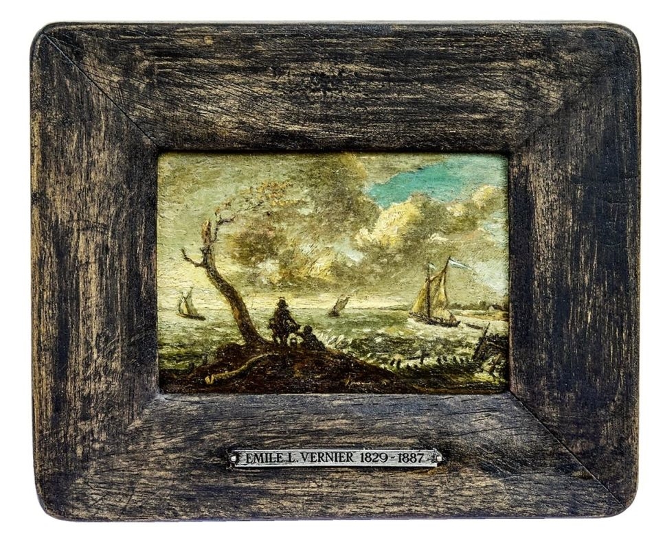 Emile Louis Vernier | Pair of miniature landscapes | MutualArt