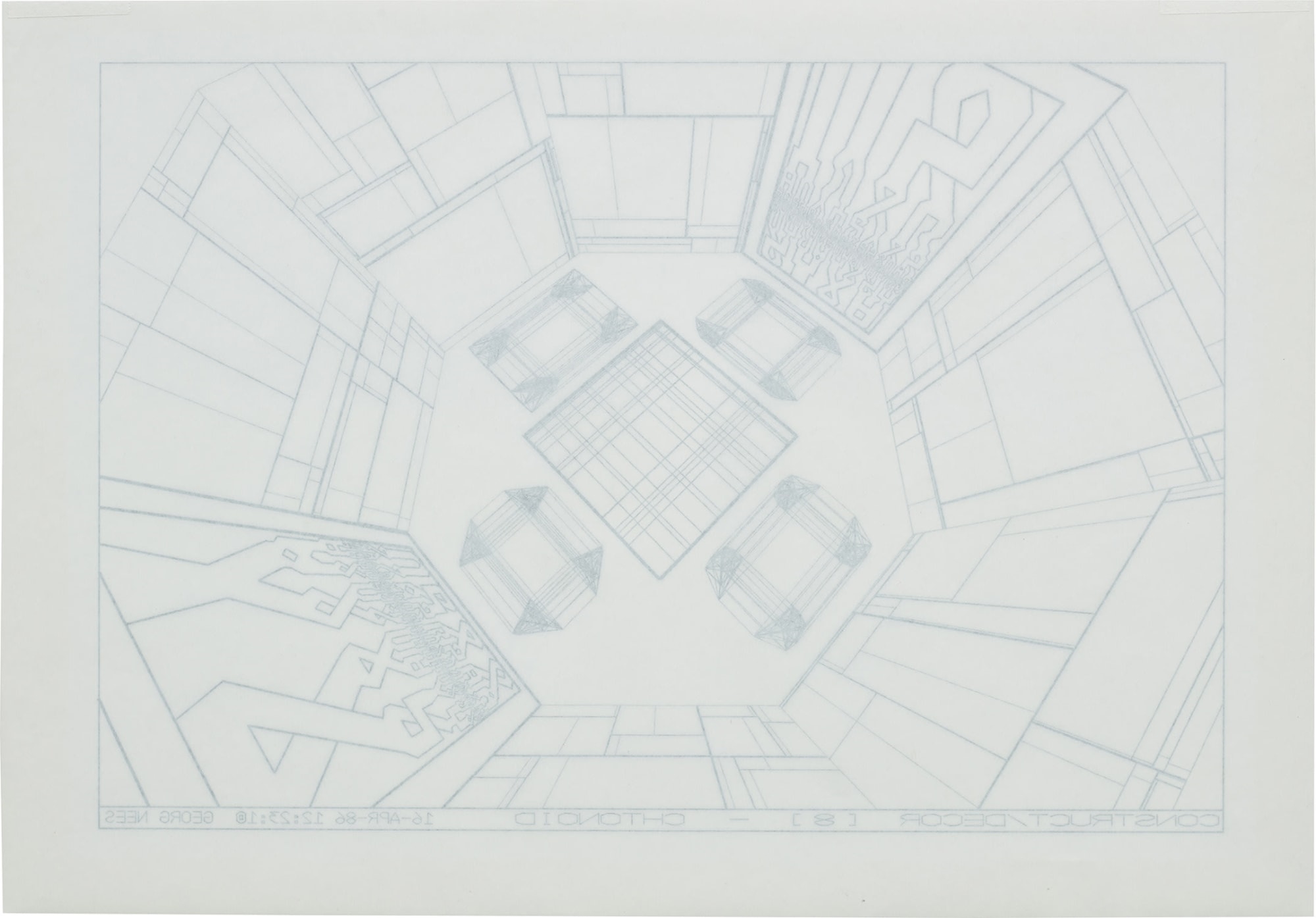 Georg Nees | 'Construct/Décor [8] - Chtonoid 16-Apr-86 12:23:10 Georg ...