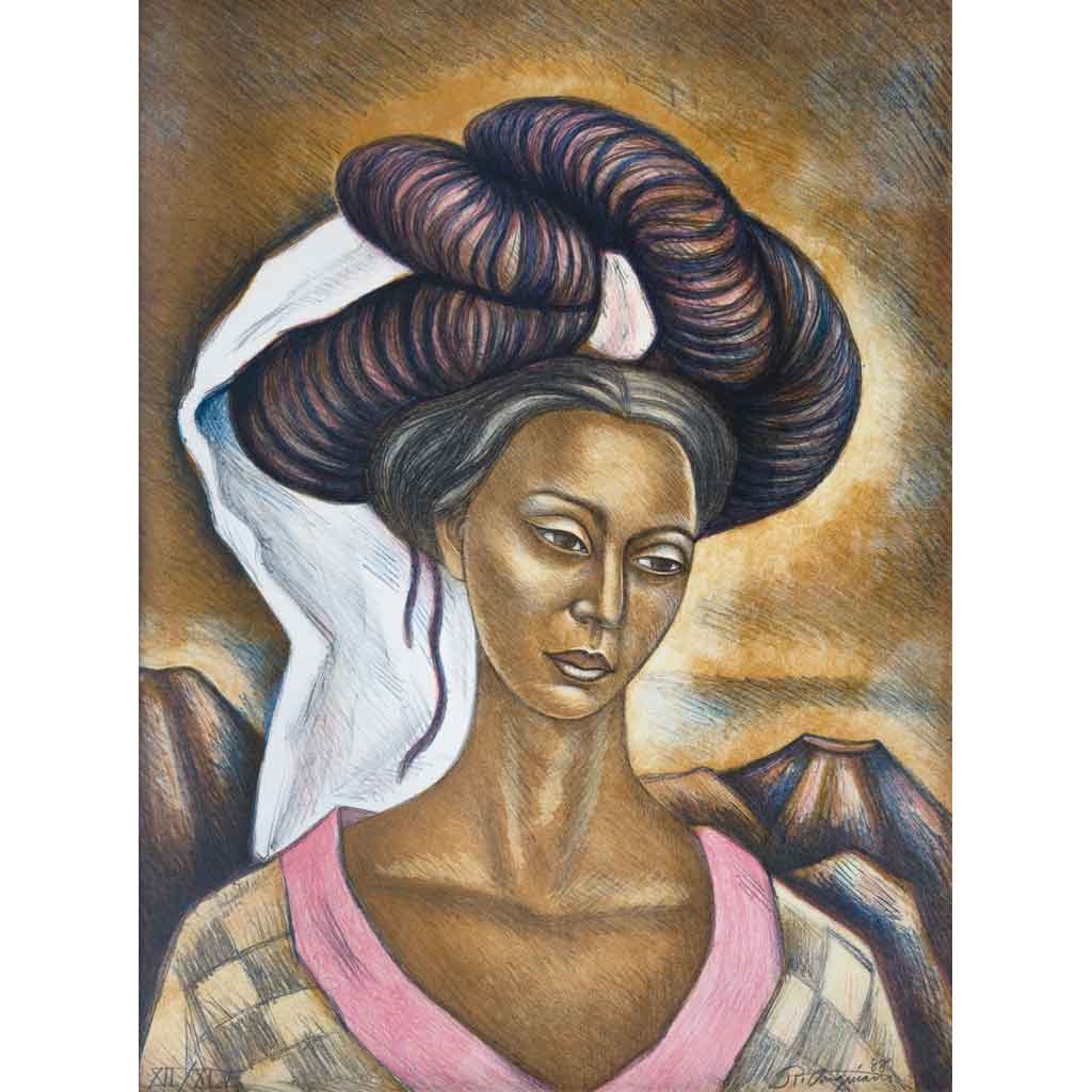 Raúl Anguiano | Mujer con rebozo blanco (83) | MutualArt