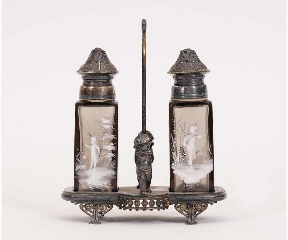 Mary Gregory | Salt/pepper shakers (Late 19) | MutualArt