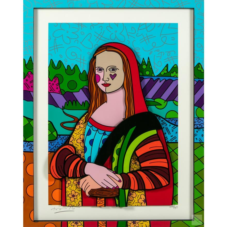 Romero Britto | Mona Lisa. A Modern Cubist Pop Art study of Leonardo da ...
