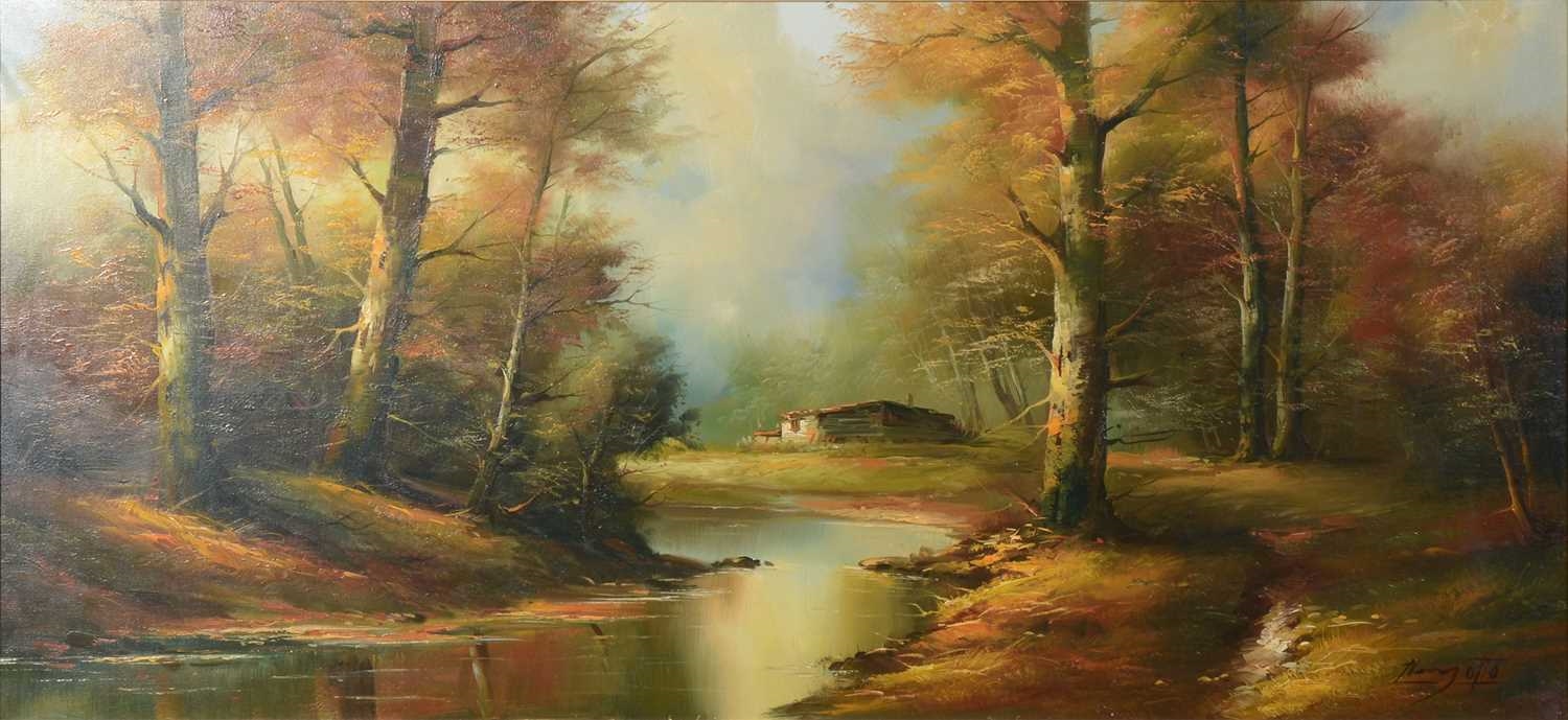 Henry Otto | Autumn River landscape | MutualArt