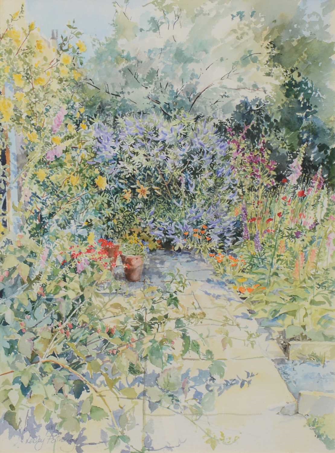 Lesley Fotherby | Loganberry canes over a pathway | MutualArt