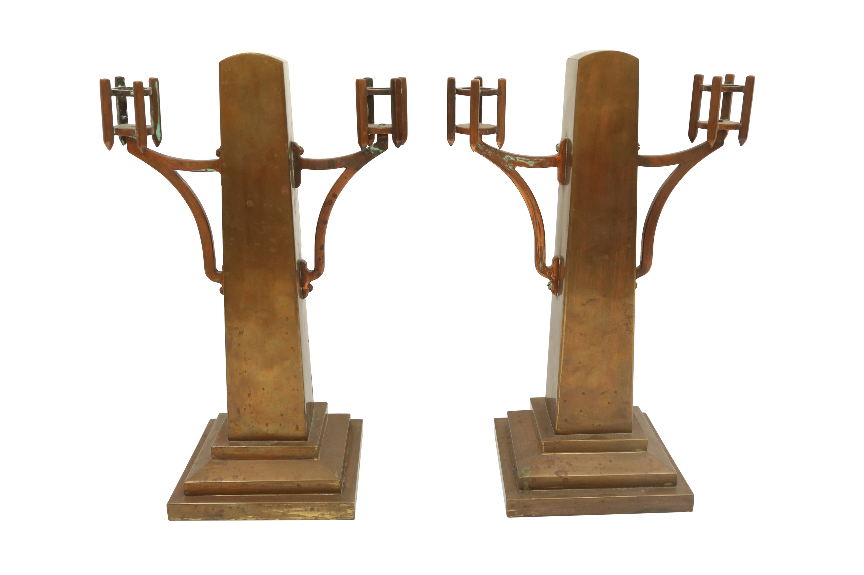 Carl Deffner | Jugendstil style two-light candelabrum | MutualArt