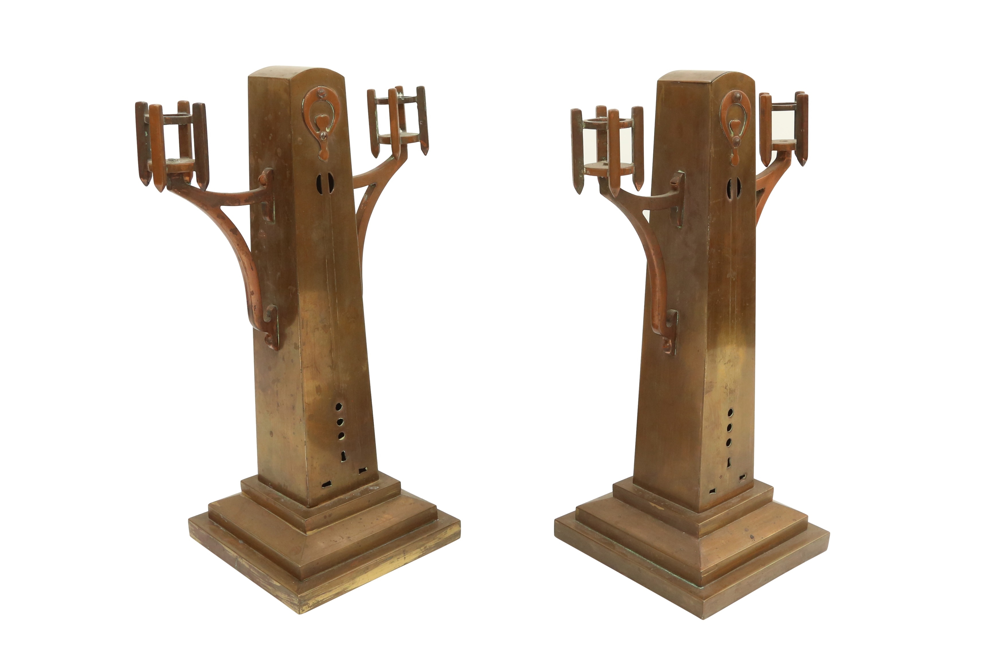 Carl Deffner | Jugendstil style two-light candelabrum | MutualArt